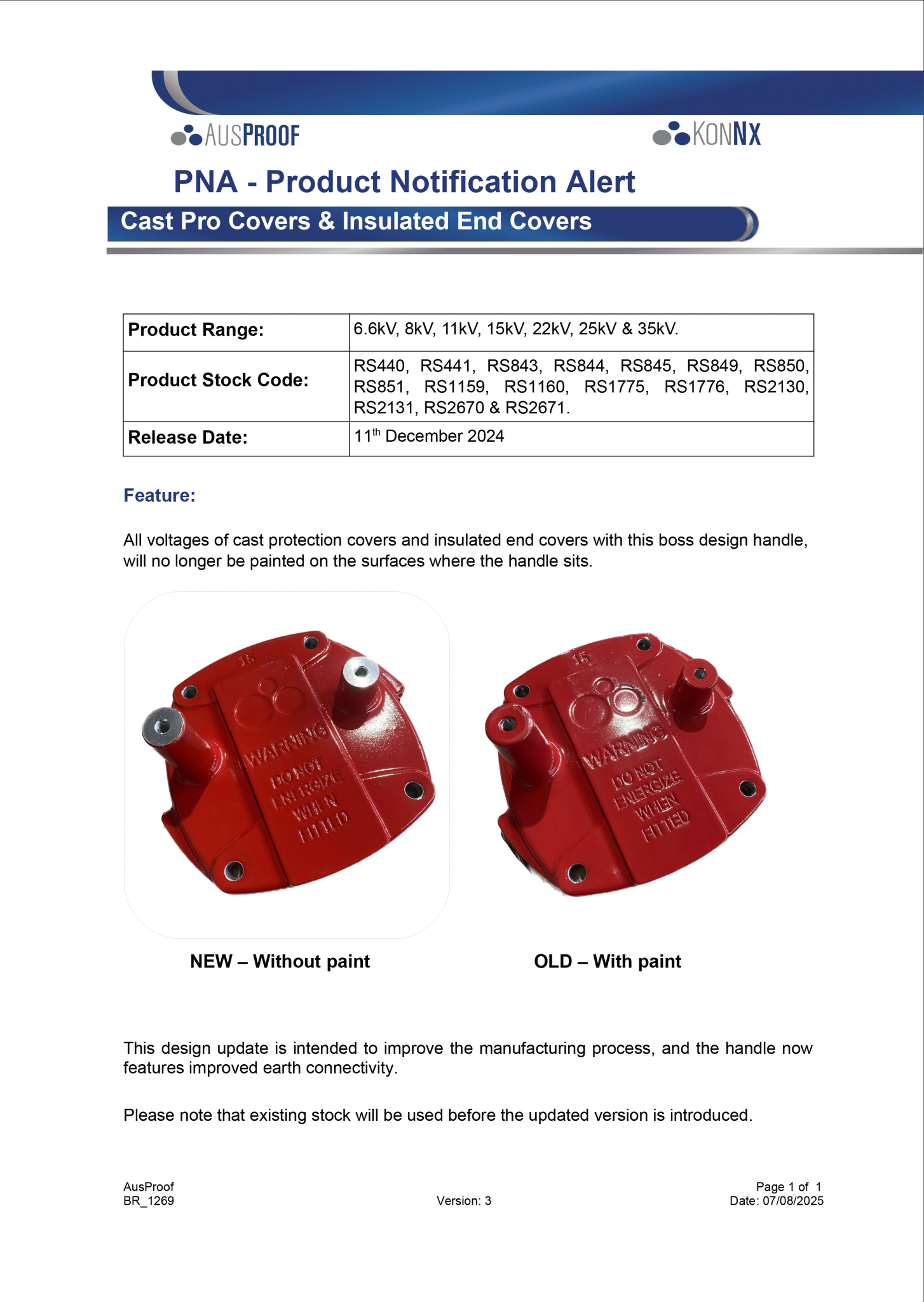 PNA - Product Notification Alert - Cast Pro Covers & Insulated End Covers